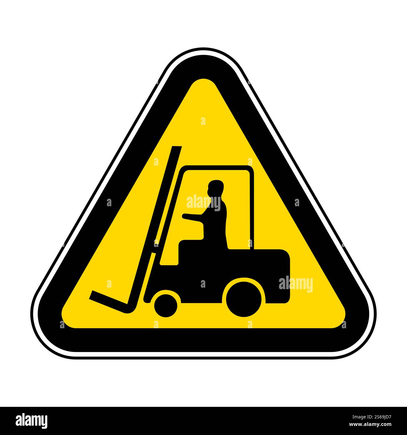 Beware Forklift Symbol Sign Isolate On White Background,Vector ...