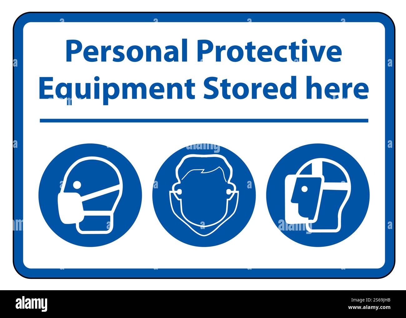 Personal Protective Equipment (PPE) Stored here Isolate On White ...
