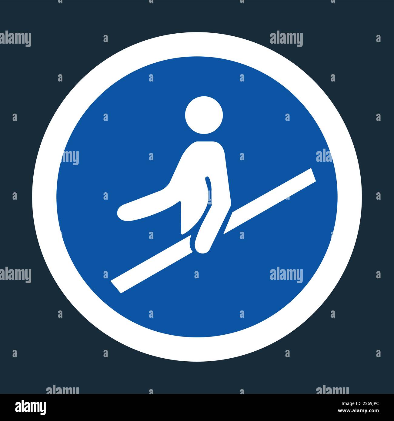 PPE Icon.Use Handrail Symbol Sign On black Background,Vector ...