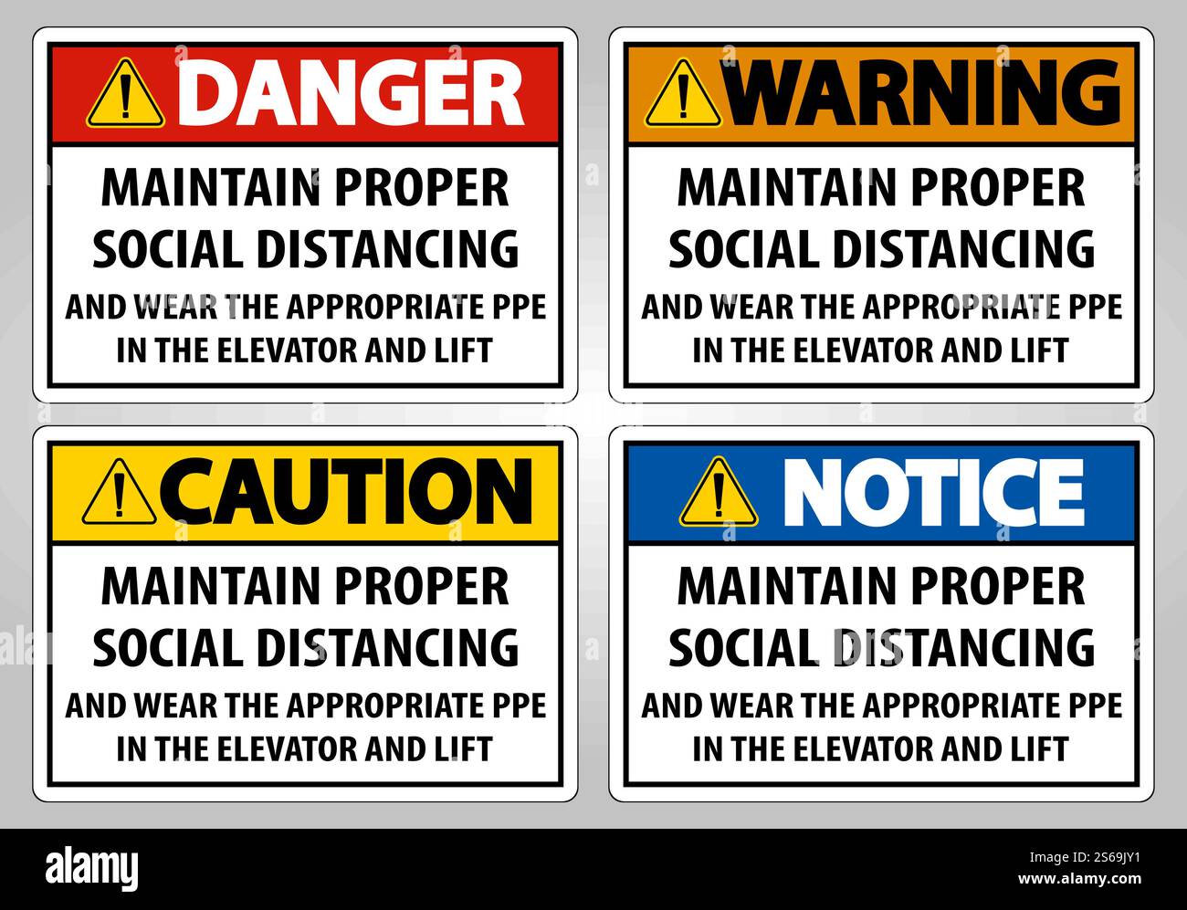 Maintain Proper Social Distancing Sign Isolate On White Background ...