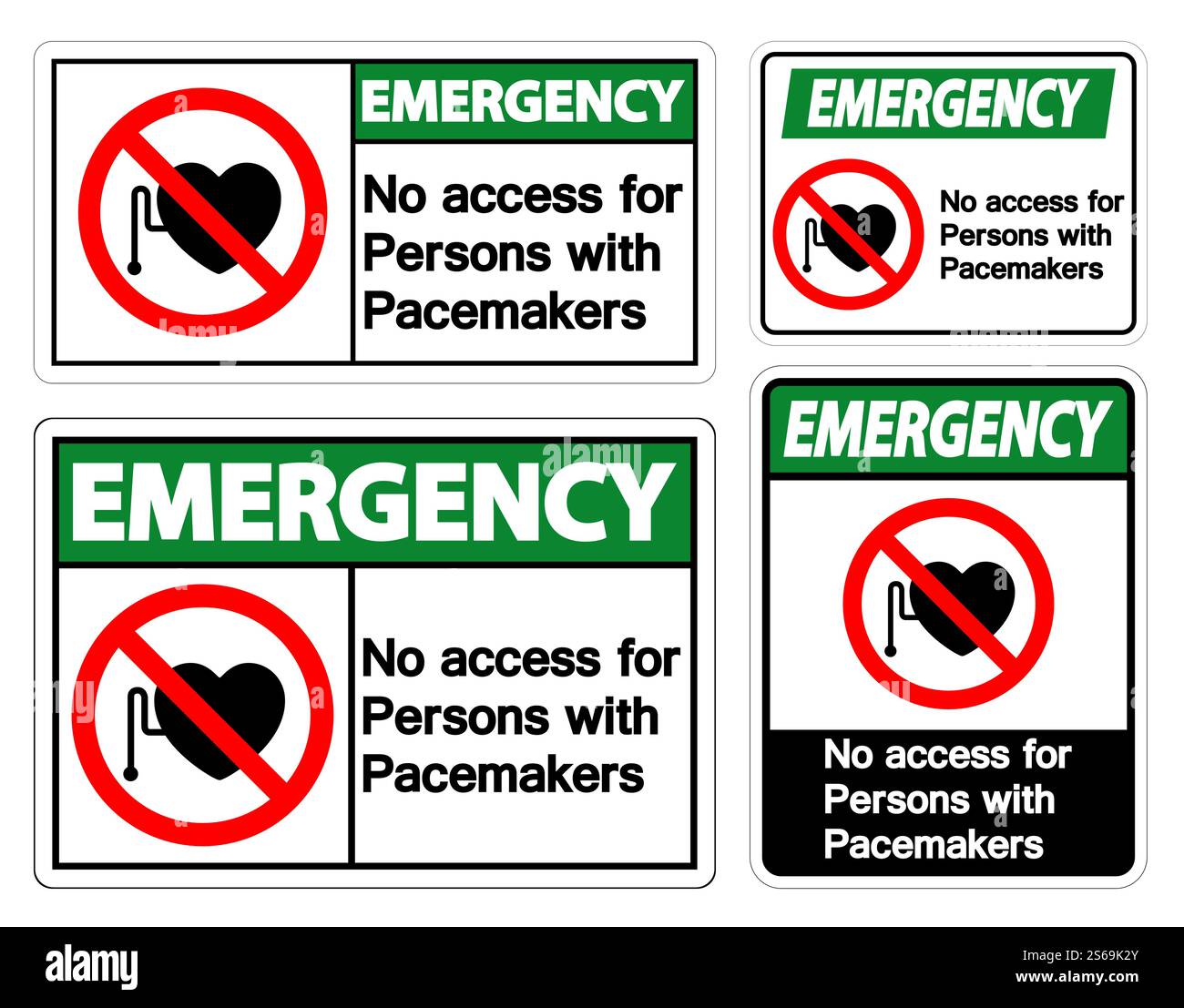 Pacemaker prohibition symbol Cut Out Stock Images & Pictures - Alamy