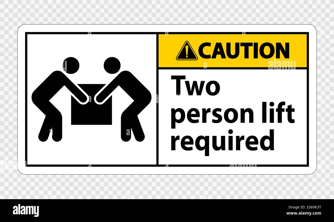 Two person lift required Symbol Sign Isolate on transparent Background ...
