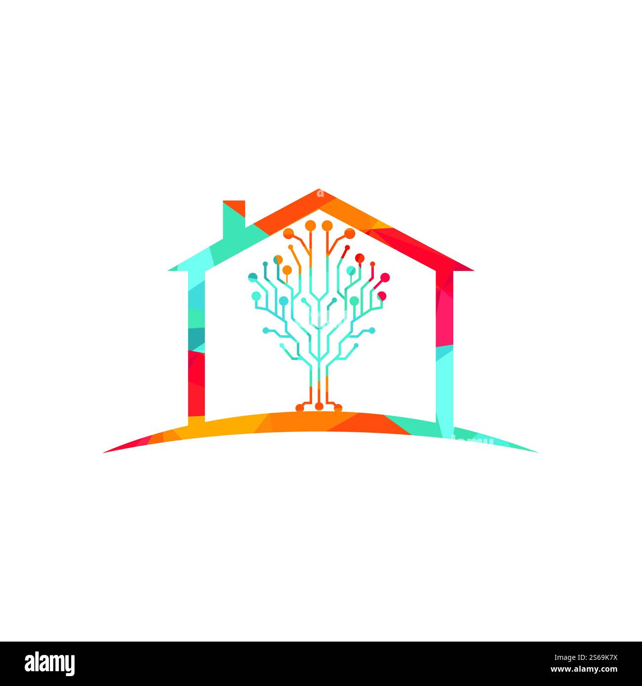 Digital Home vector logo design. Smart home icon Stock Vector Image ...
