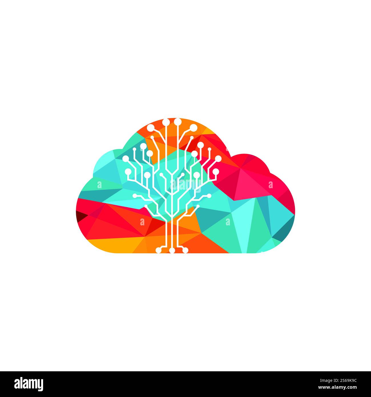 Cloud network connection creative vector logo design Stock Vector Image ...