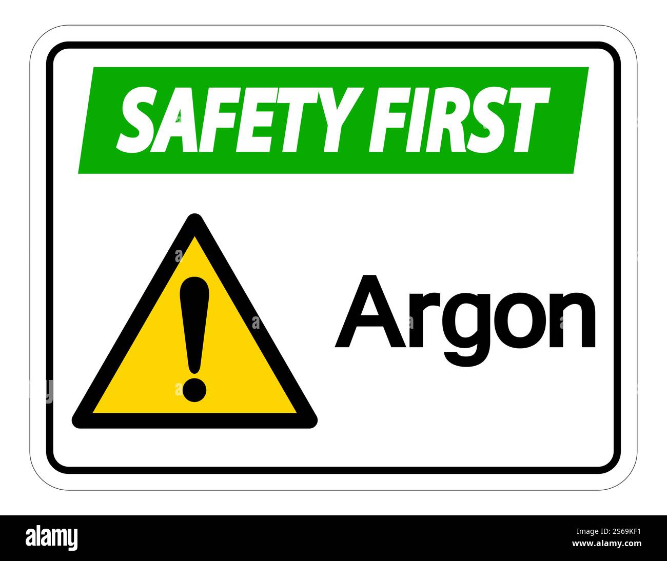 Safety first Argon Symbol Sign Isolate On White Background,Vector ...