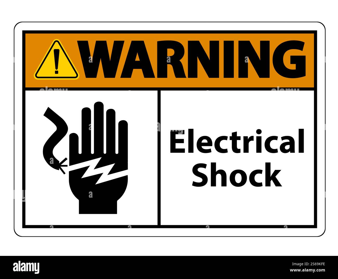 Electrical Shock Electrocution Symbol Sign, Vector Illustration ...