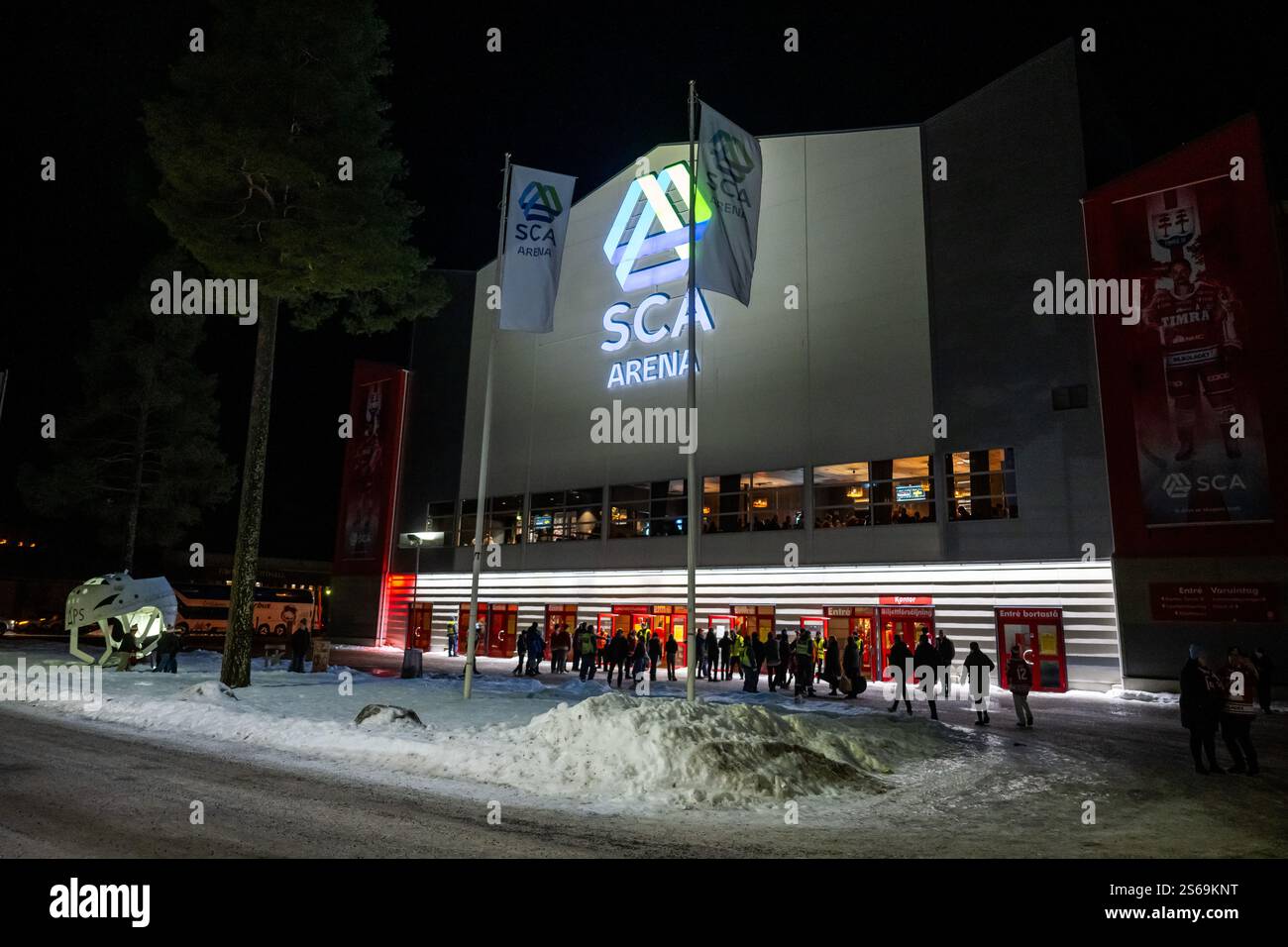 250116 SCA Arena inför ishockeymatchen i SHL mellan Timrå och Malmö ...