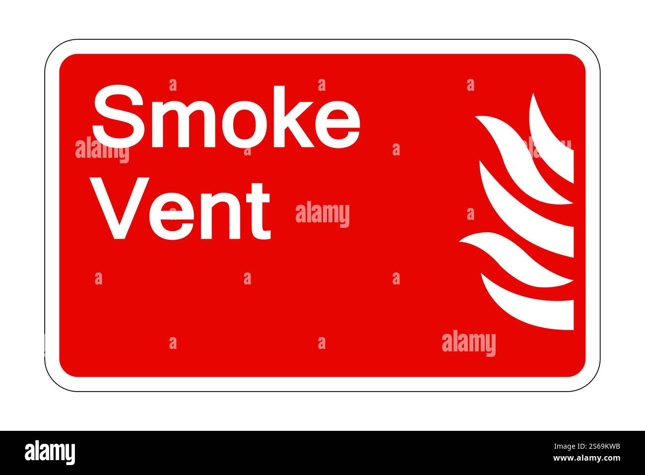 Fire Smoke Vent Safety Symbol Sign on white background,Vector ...