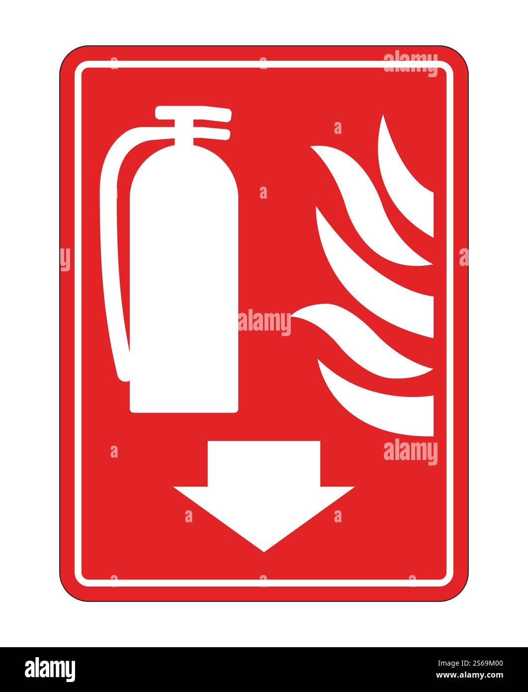 Fire Extinguisher Sign on white background,Vector illustration Stock ...