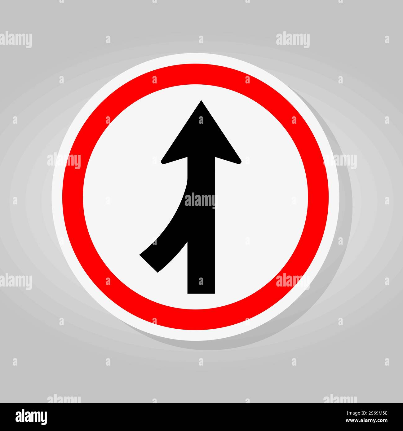 Merge Join Way Left Traffic Road Sign Isolate On White Background ...