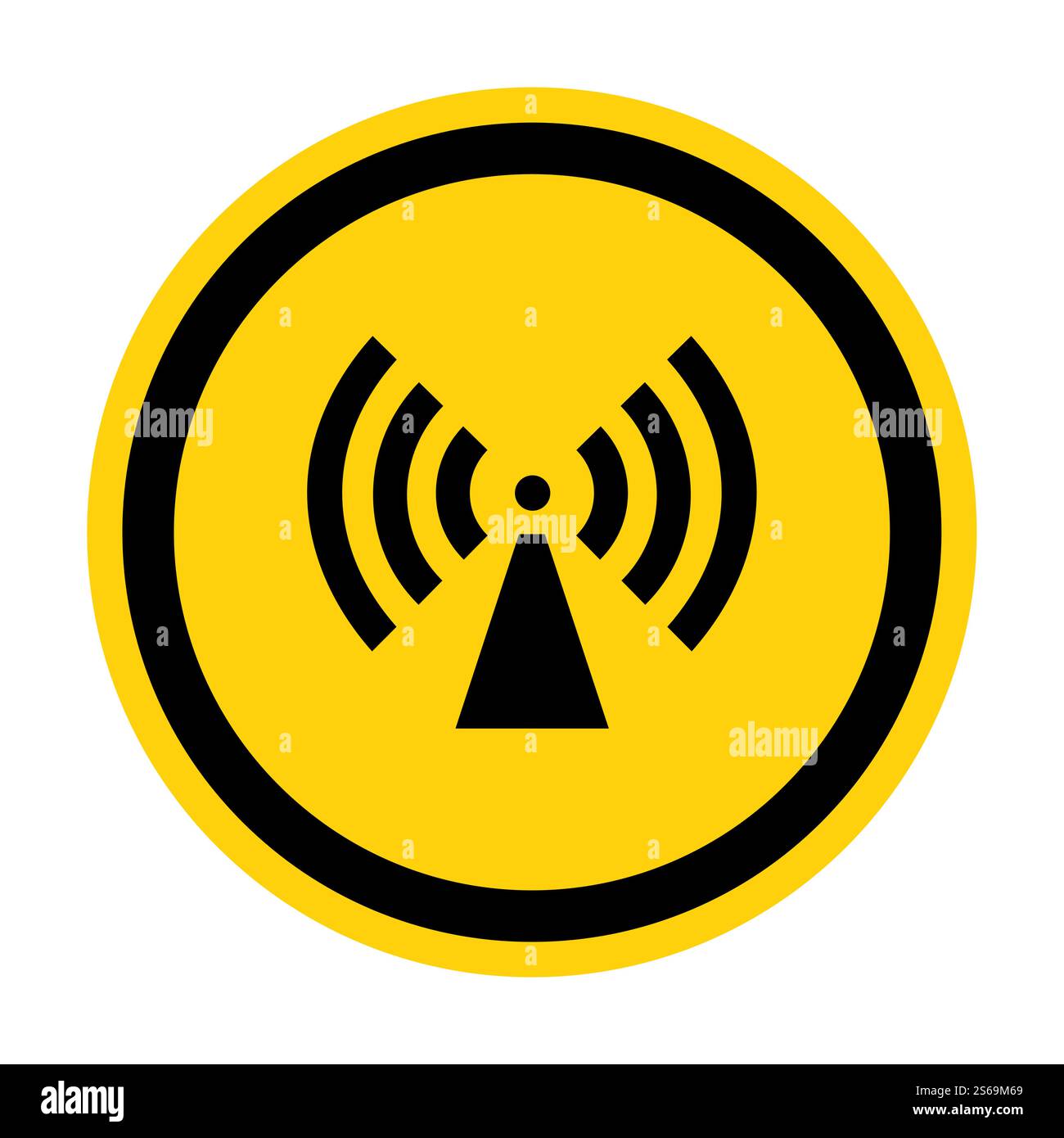 Beware Non-Ionizing Radiation Symbol sign Isolate On White Background ...