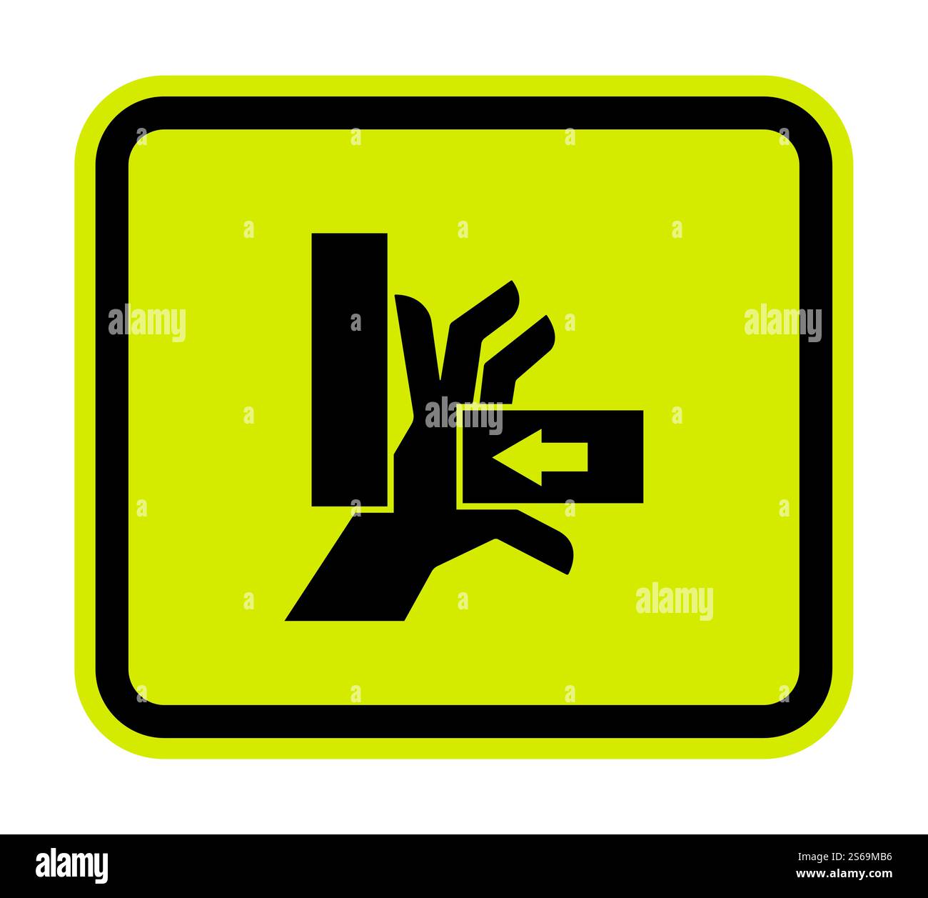 Hand Crush Force From Right Symbol Sign Isolate on White Background ...