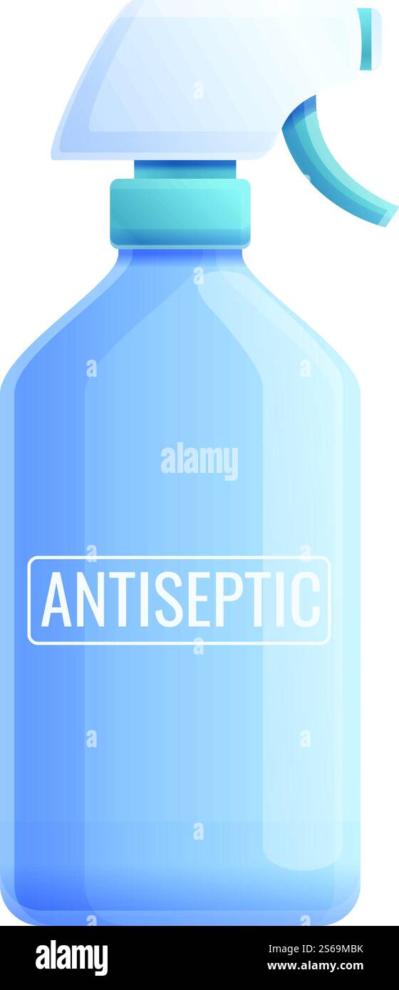 Antiseptic spray icon. Cartoon of antiseptic spray vector icon for web design isolated on white ...
