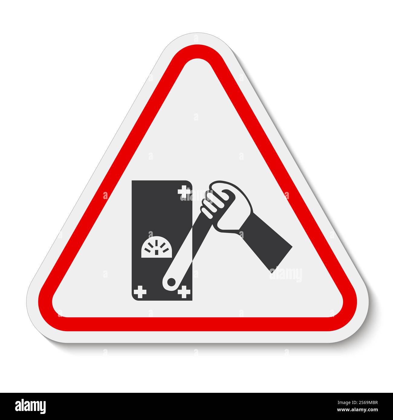 Do Not Touch Men Working Symbol Sign Isolate on White Background,Vector ...