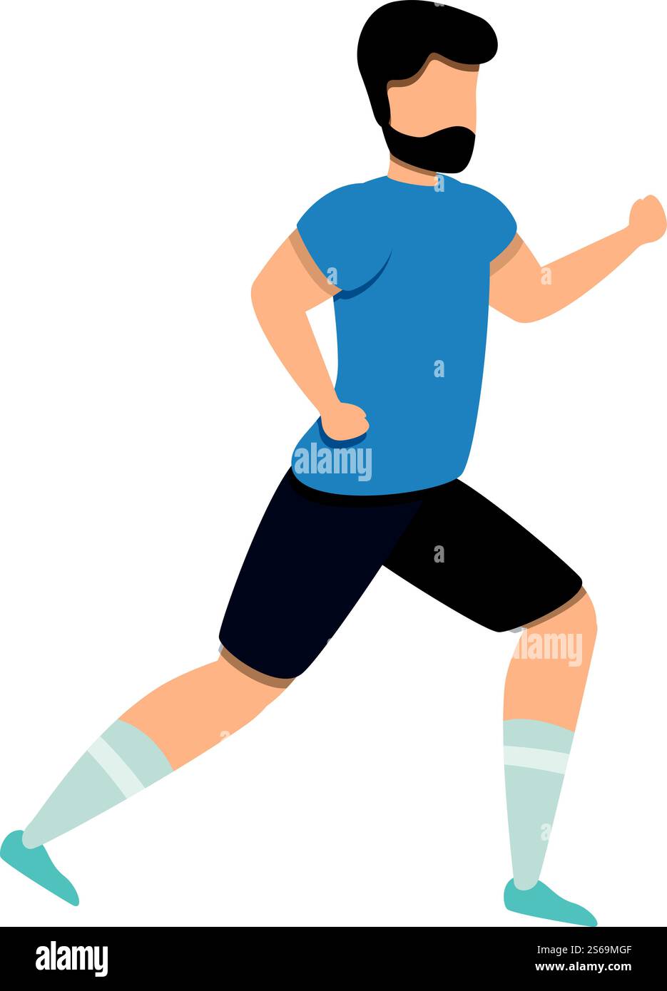 Soccer player running icon. Cartoon of soccer player running vector ...