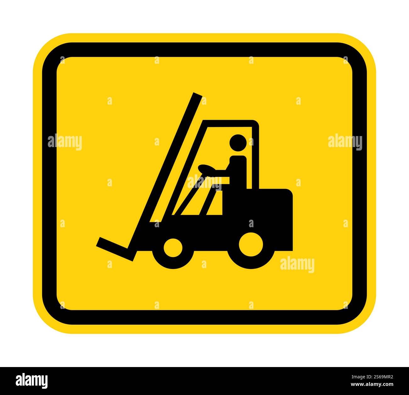 Beware Forklift Symbol Sign Isolate On White Background,Vector ...