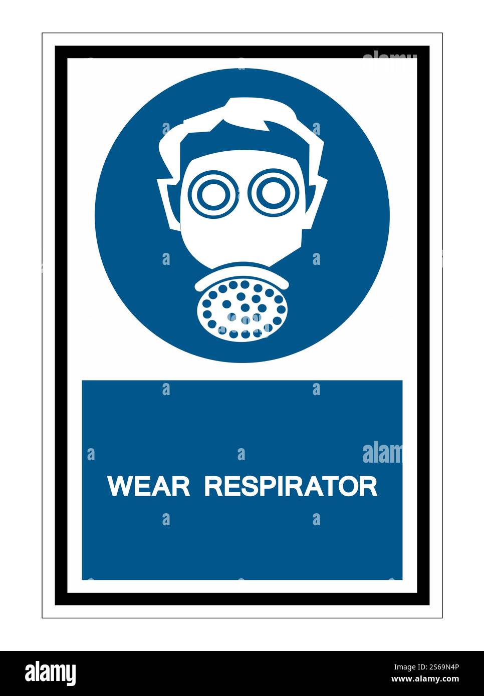Symbol wear respirator protection Sign Isolate On White Background ...