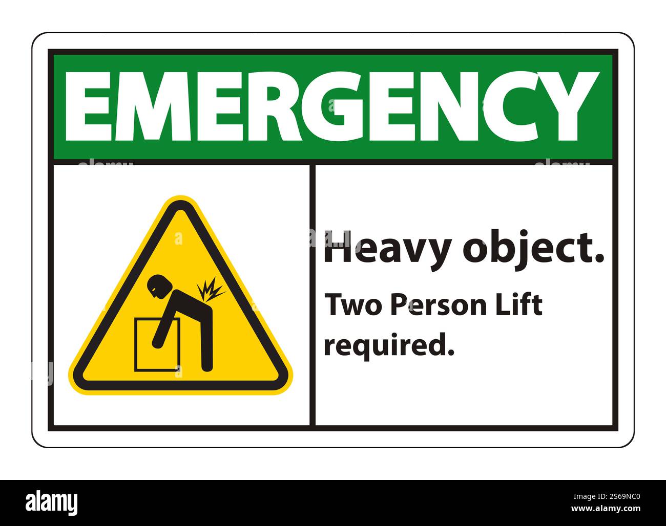 Heavy Object,Two Person Lift Required Sign Isolate On White Background ...