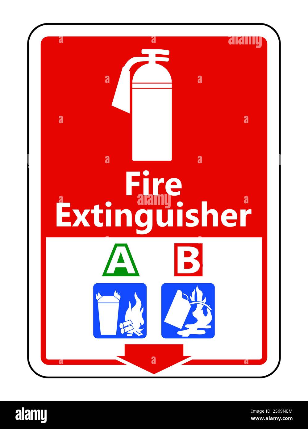 Symbol Fire Extinguisher A B Sign on white background,Vector ...