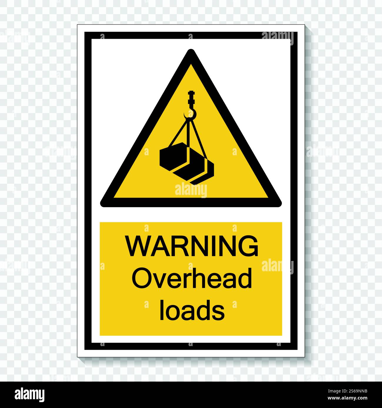 symbol warning overhead loads Sign on transparent background,vector ...