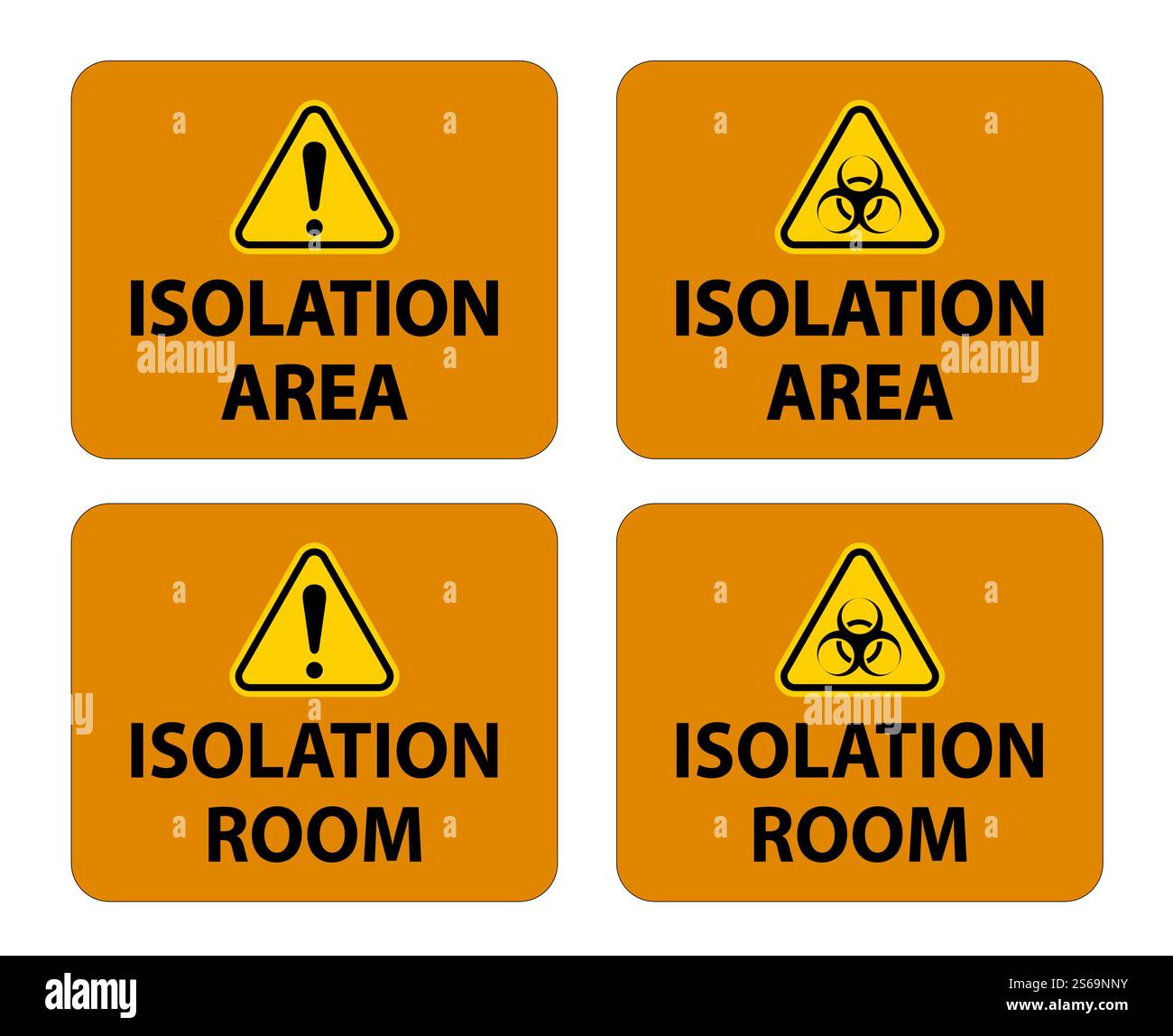 Biohazard Isolation area and room sign On White Background,Vector ...