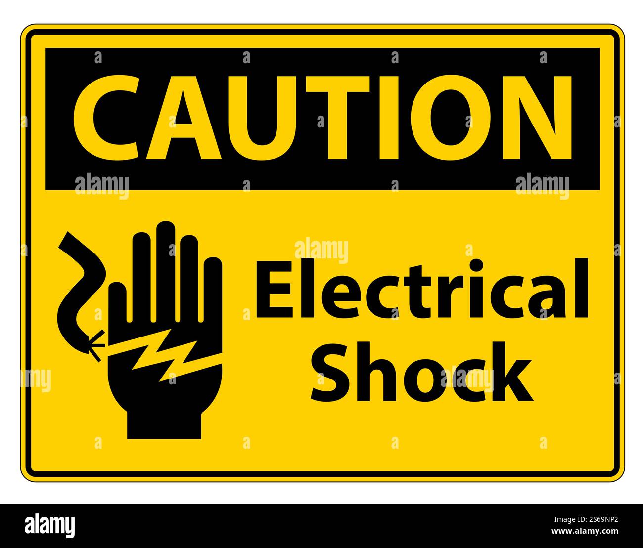 Electrical Shock Electrocution Symbol Sign, Vector Illustration ...