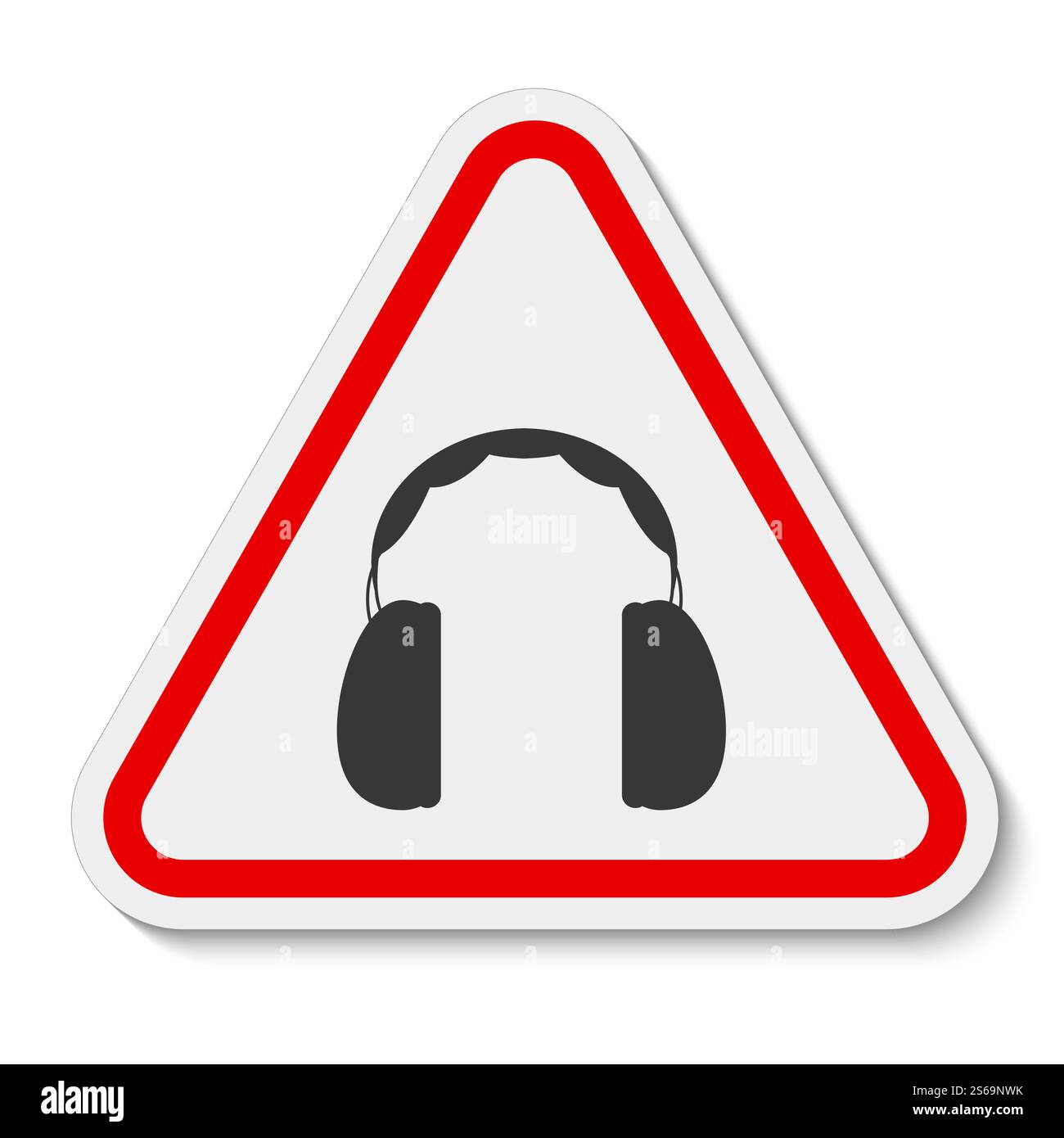 Symbol Ear Protection Required Sign Isolate On White Background,Vector ...
