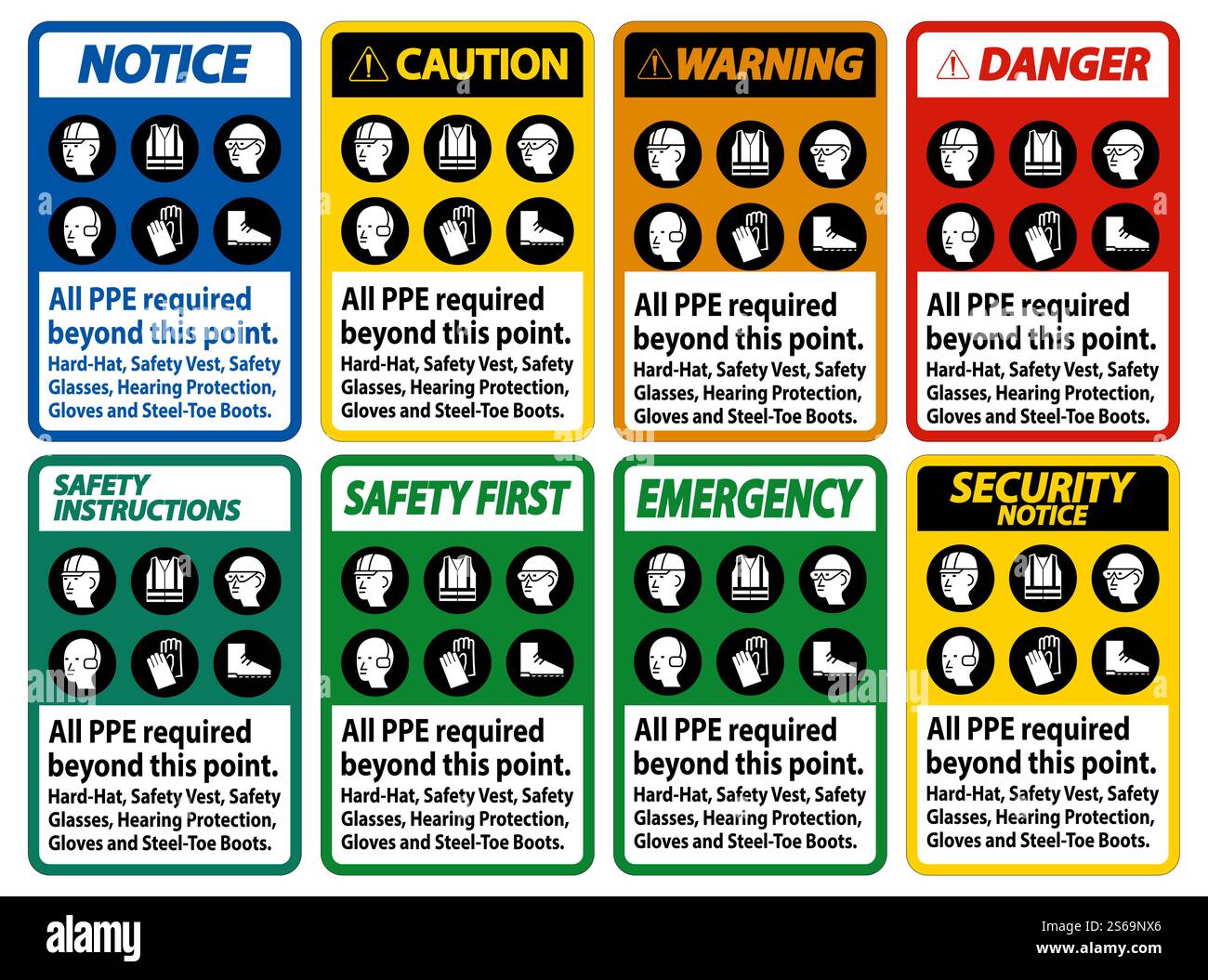 PPE Required Beyond This Point. Hard Hat, Safety Vest, Safety Glasses ...