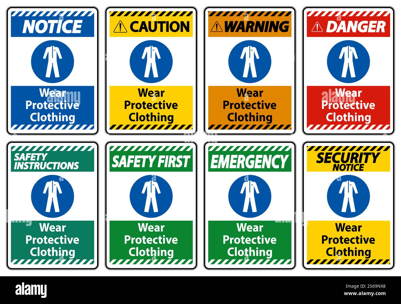 Wear protective clothing sign on white background Stock Vector Image ...