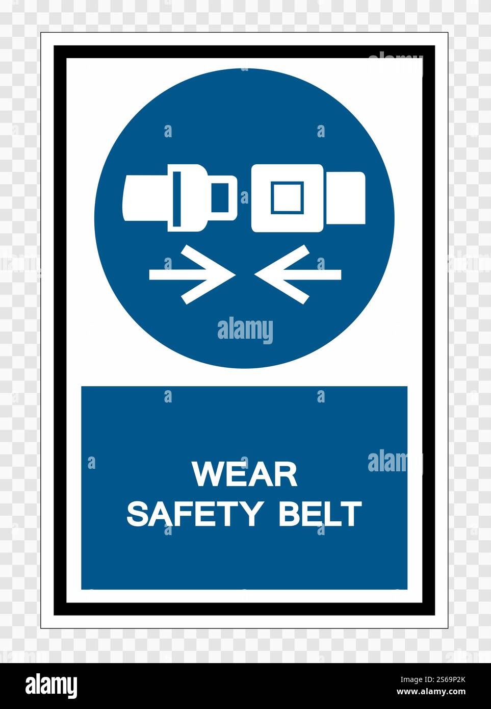 Wear Safety Belt Symbol Sign Isolate on transparent Background,Vector ...