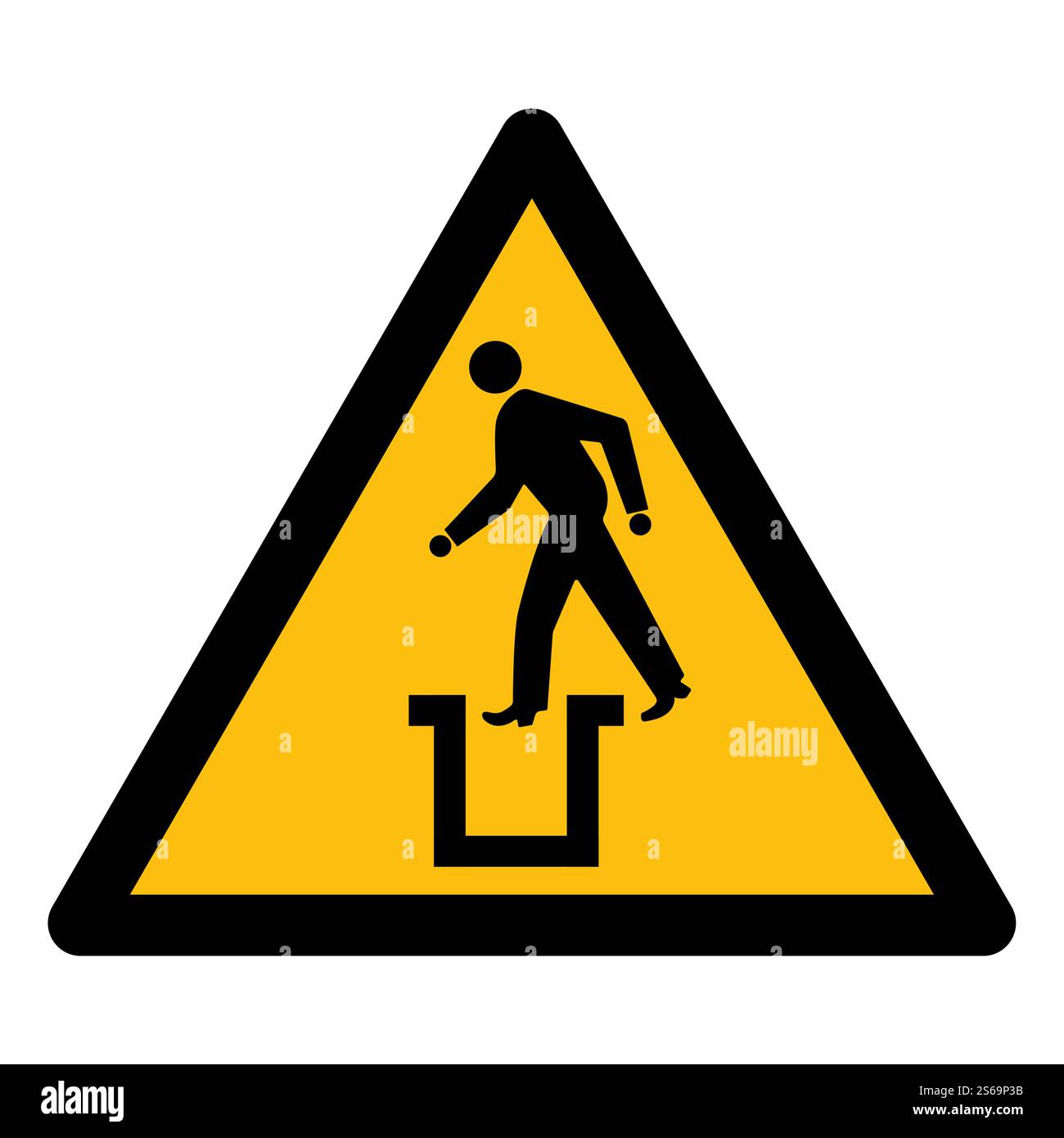 Beware Bottomless Pit Symbol Sign Isolate On White Background,Vector ...