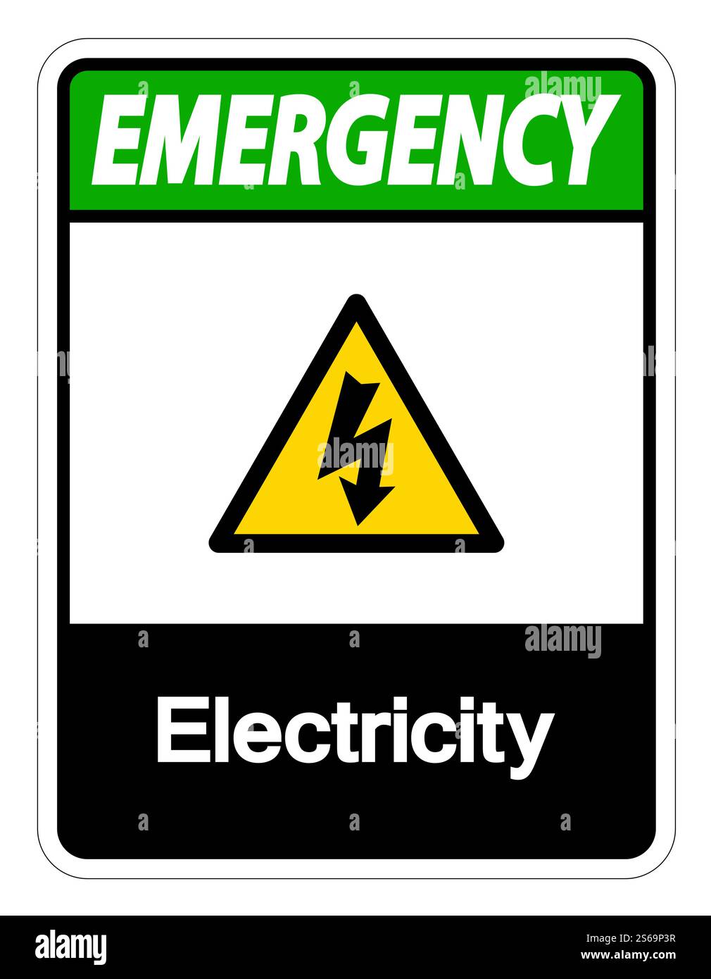 Emergency Electricity Symbol Sign Isolate On White Background,Vector ...