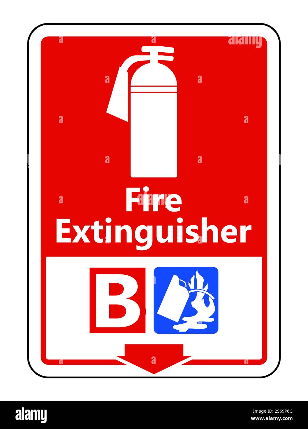 Symbol Fire Extinguisher B Sign on white background,Vector illustration ...