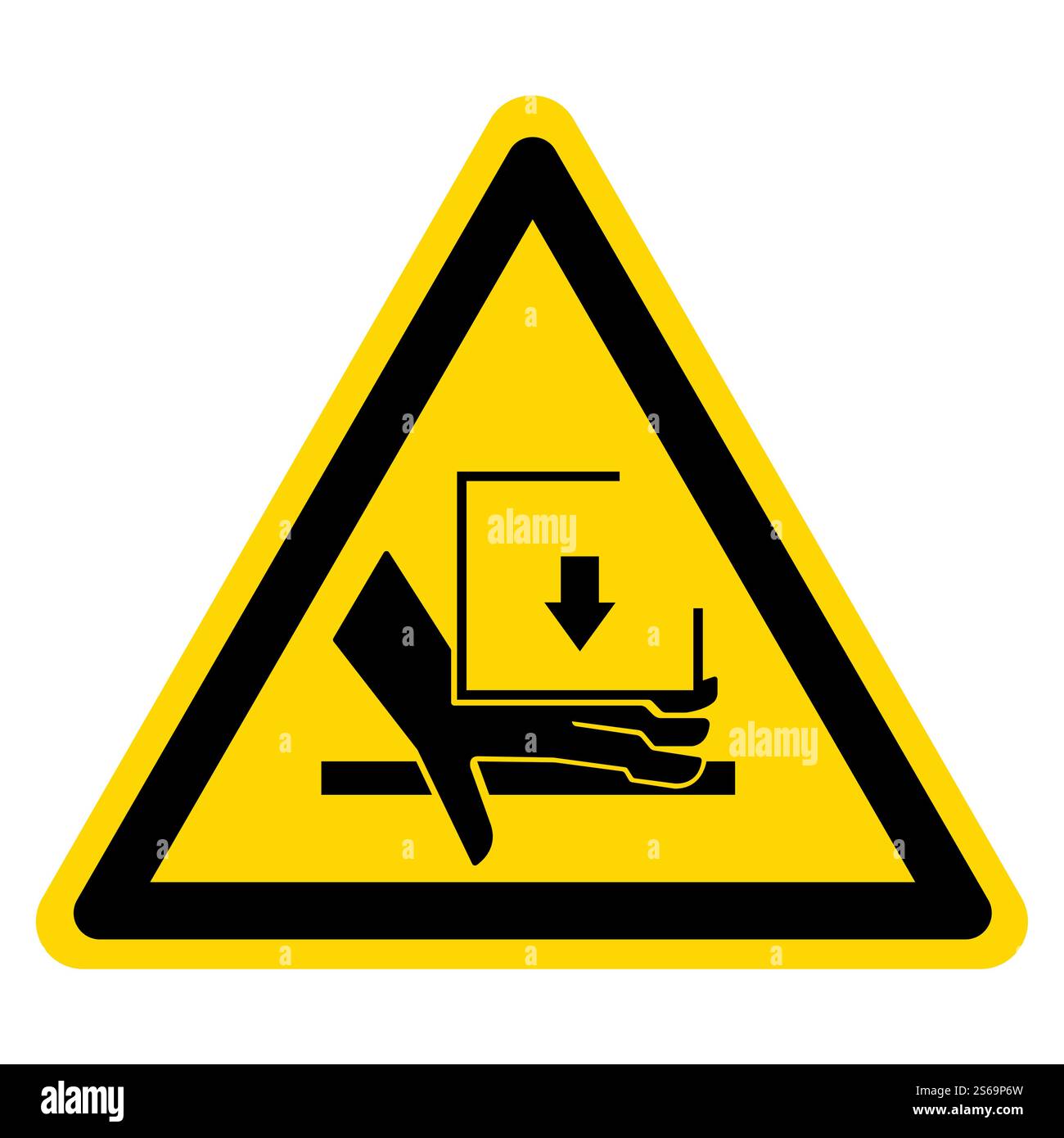 Hand Crush Force From Above Symbol Sign Isolate On White Background ...