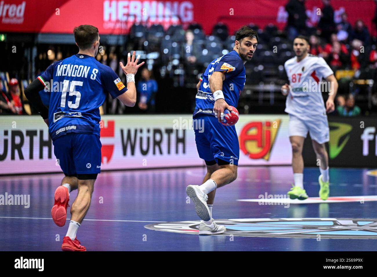 Herning, Denmark. 16th Jan, 2025. Andrea Parisini of Italy Nationalteam ...