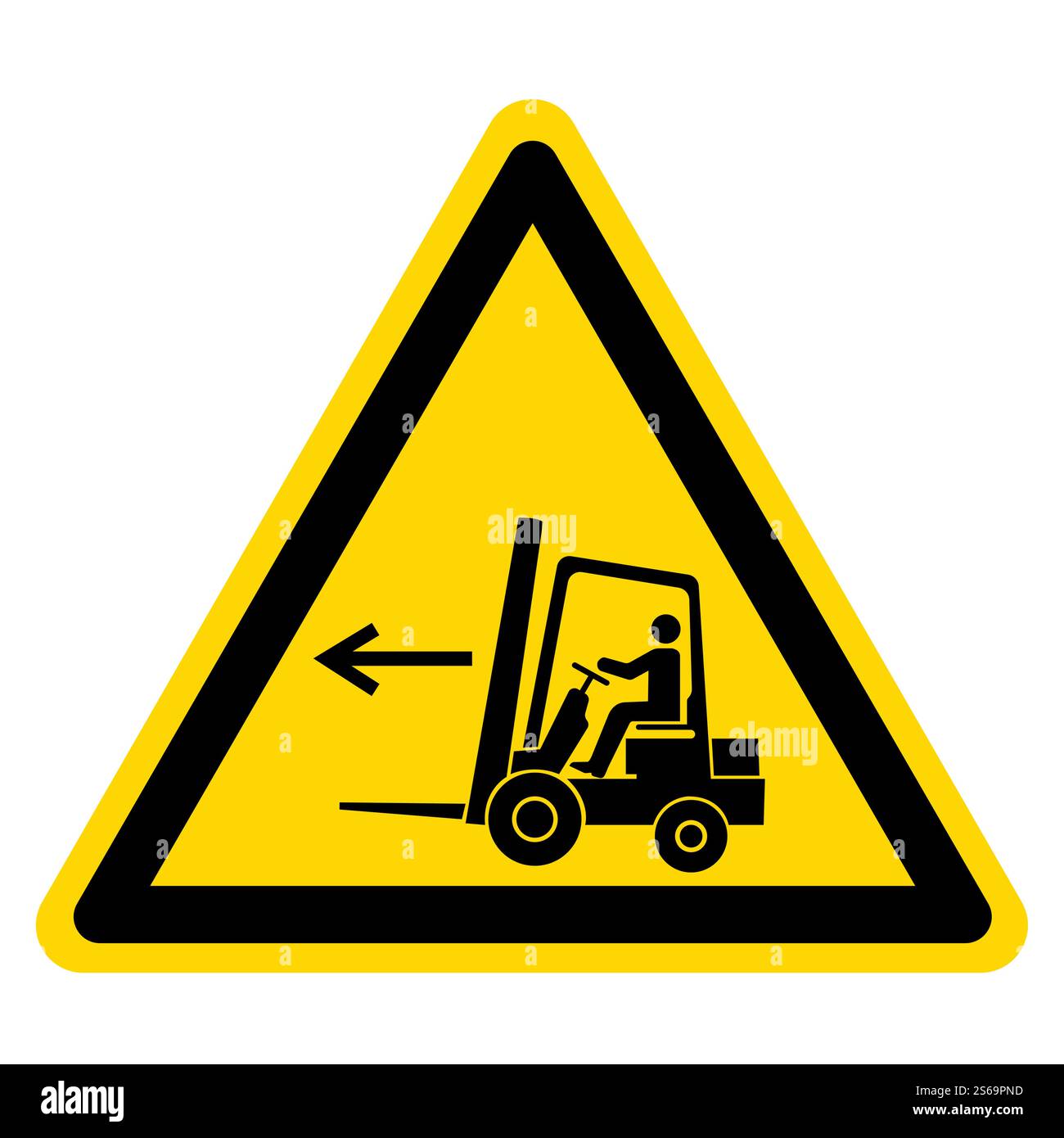 Forklift Point Left Symbol Sign Isolate On White Background,Vector ...