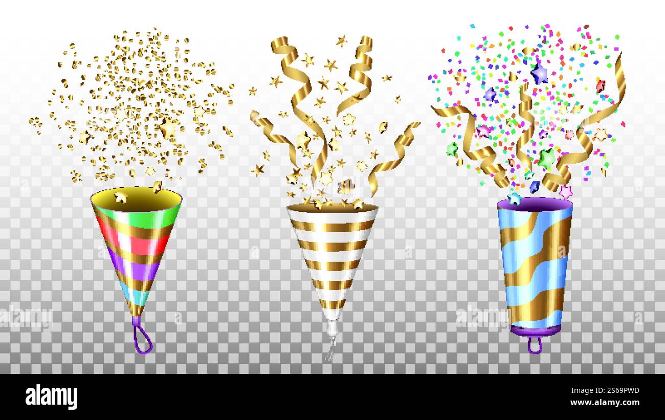 Party popper burst Stock Vector Images - Alamy