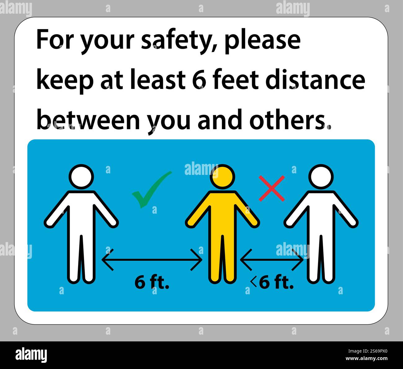 Keep 6 Feet Distance,For your safety,please keep at least 6 feet ...
