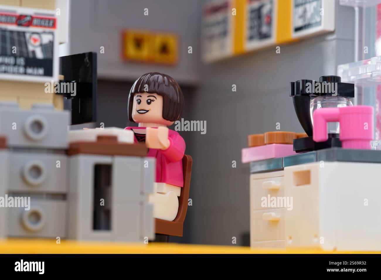 Tambov, Russian Federation - January 06, 2025 Lego businesswoman ...