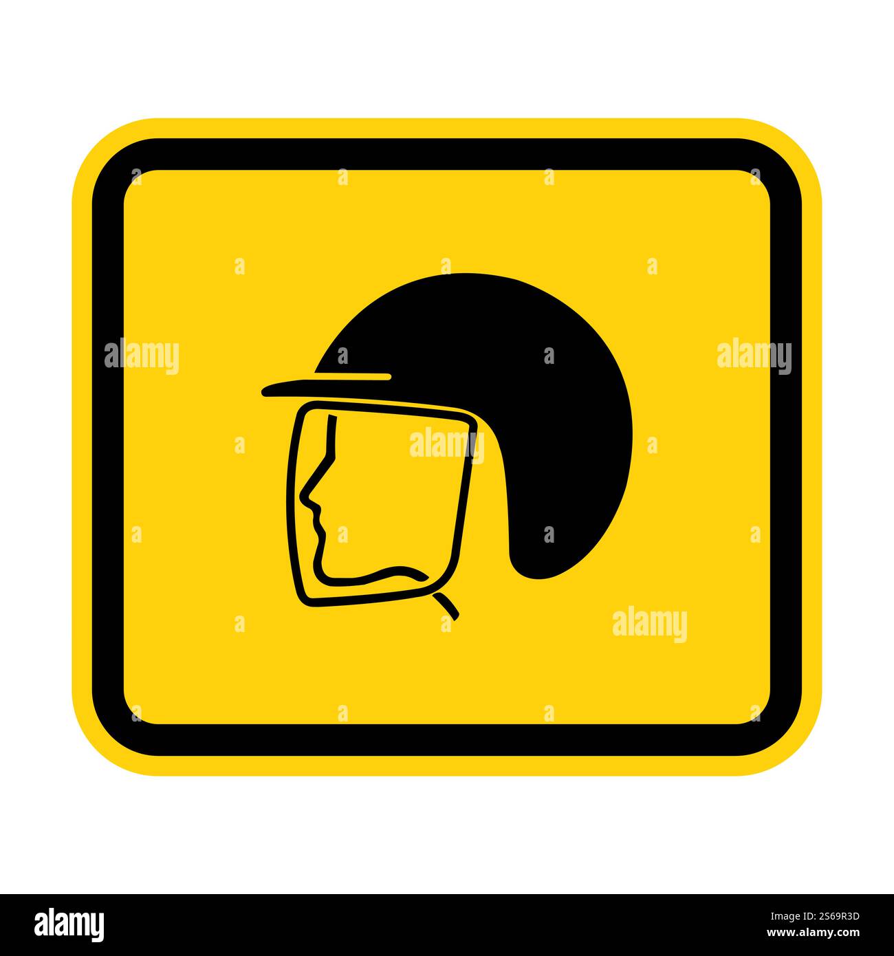 Wear Safety Helmet Symbol Isolate On White Background,Vector ...
