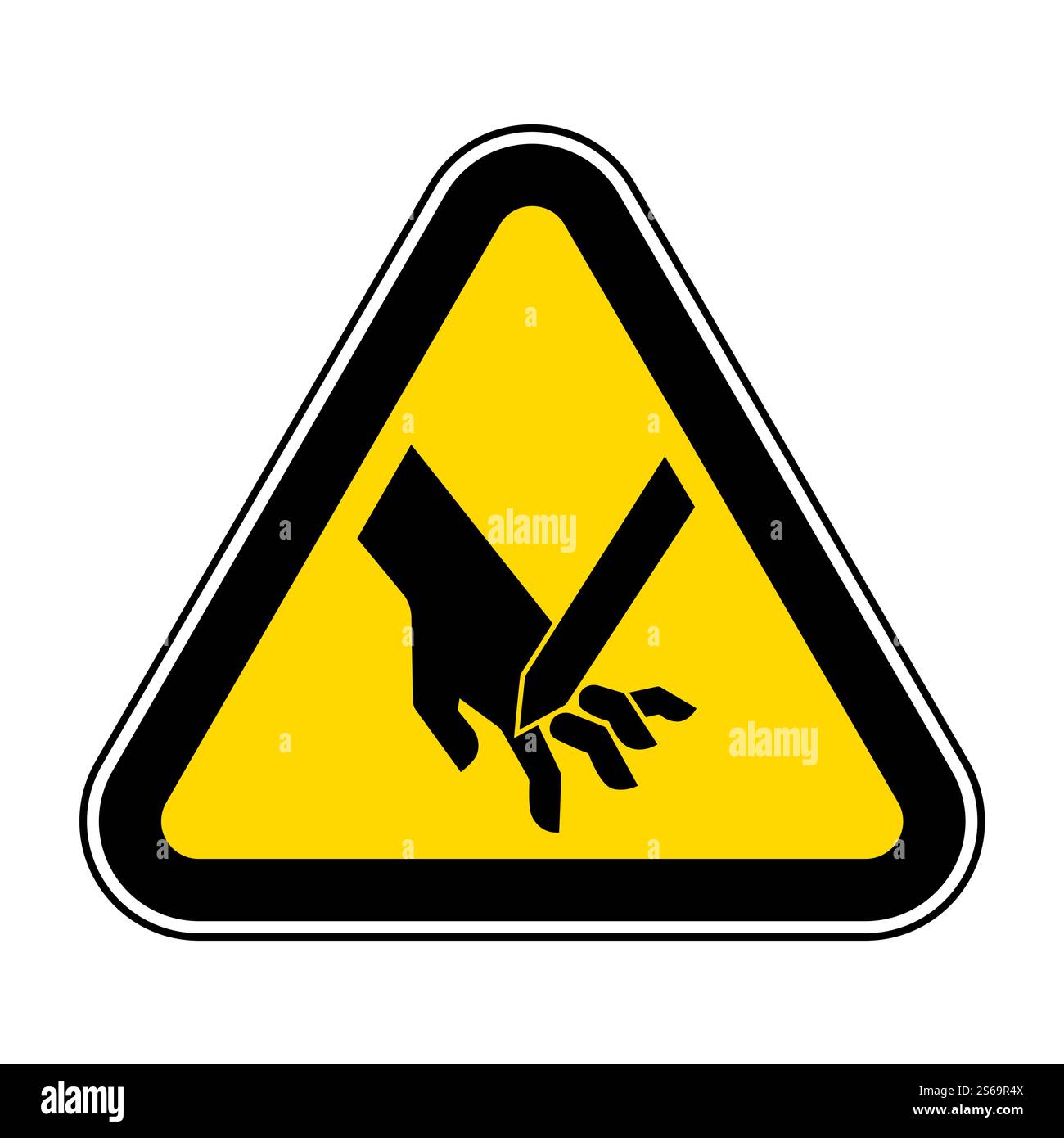 Cutting Of Fingers Angled Blade Symbol Sign, Vector Illustration ...