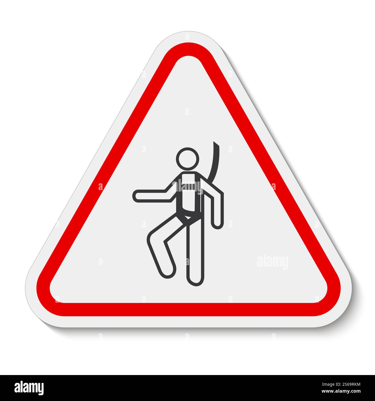 Symbol Wear Safety Harness Sign Isolate On White Background,Vector ...