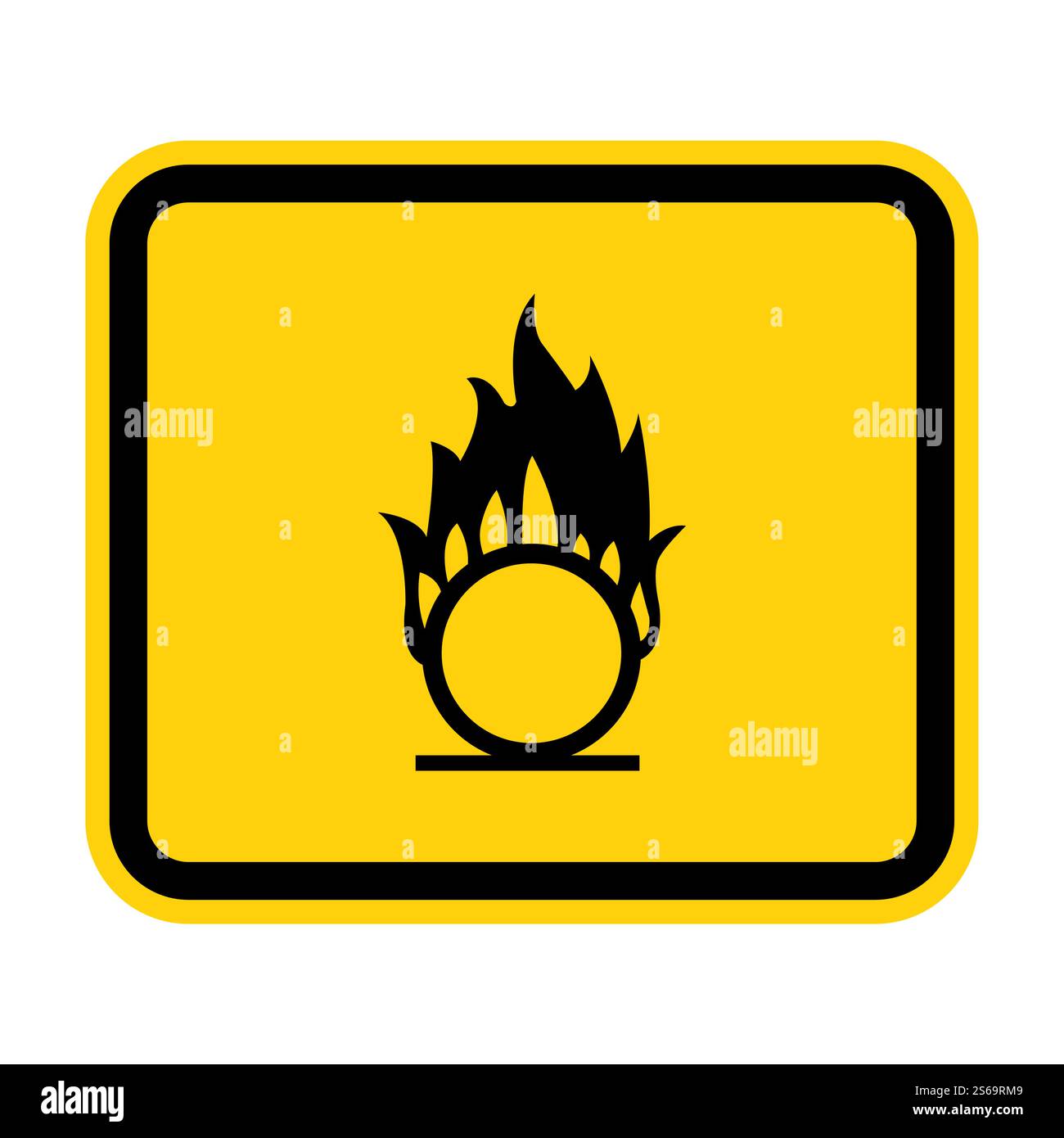 Beware Oxidizing Substance Symbol Isolate On White Background,Vector ...