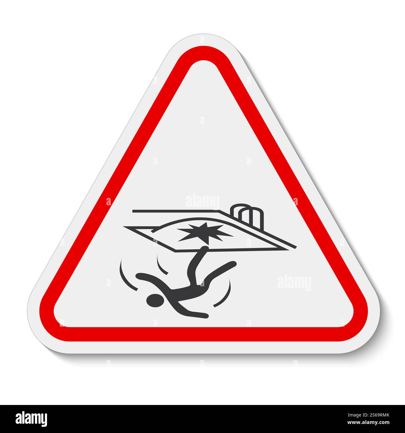 Fall Hazard Symbol Sign Isolate on White Background,Vector Illustration ...