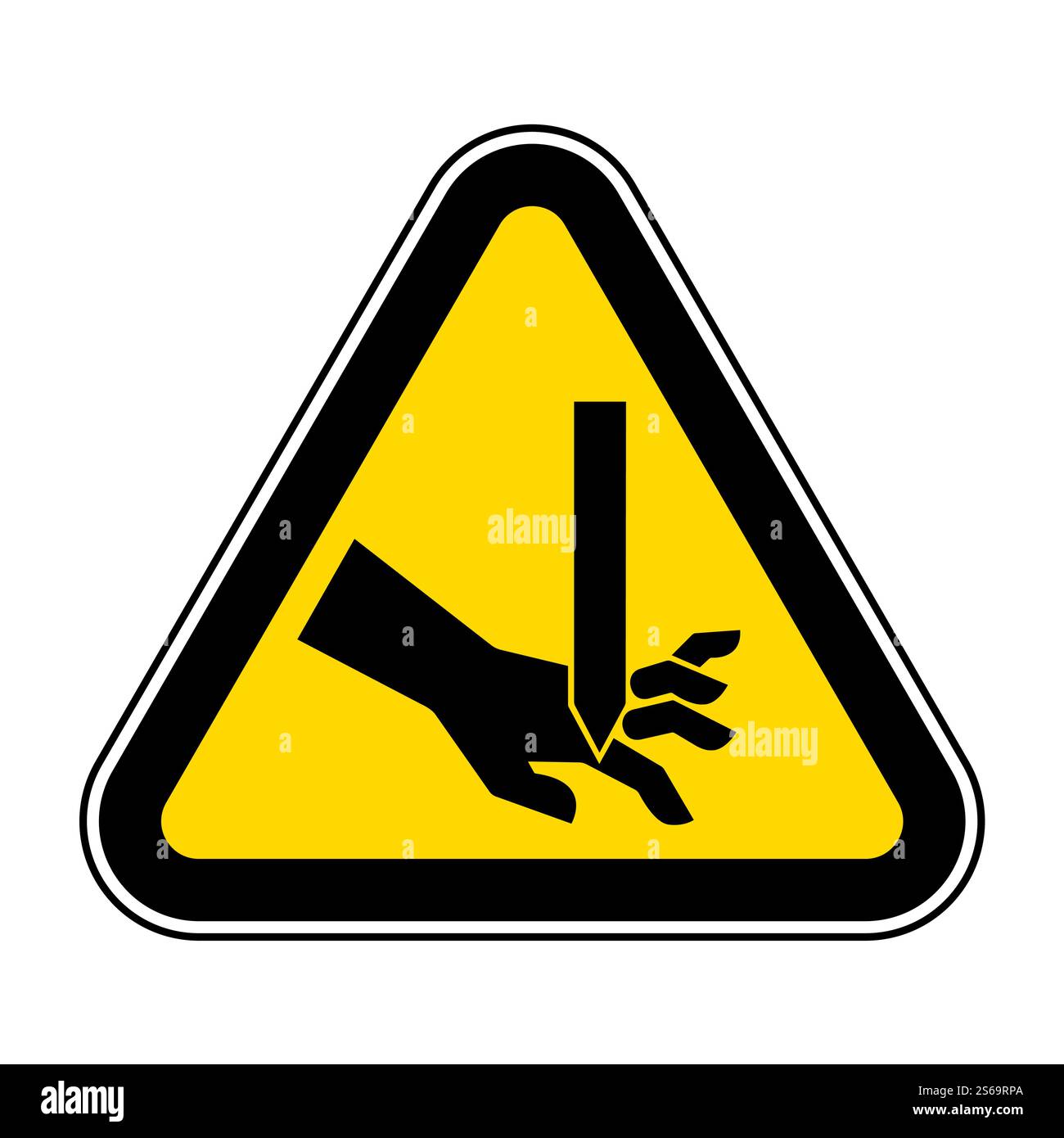 Cutting of Fingers Straight Blade Symbol Sign, Vector Illustration ...