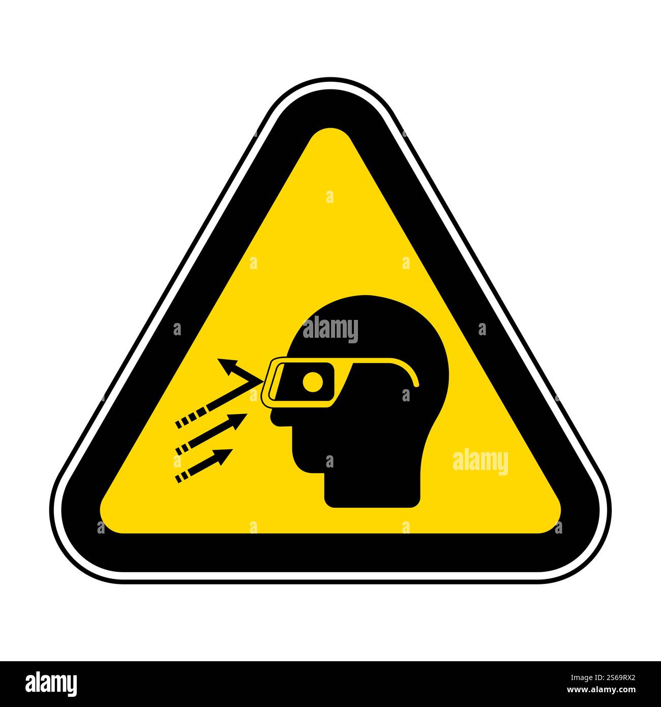 Flying Debris Wear Safety Glasses Symbol Sign, Vector Illustration ...