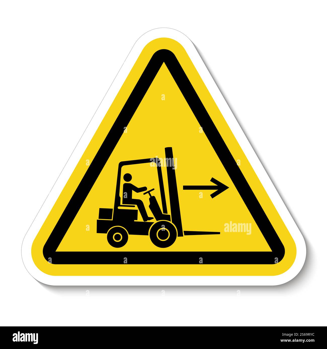 Forklift Point Right Symbol Sign Isolate On White Background,Vector ...