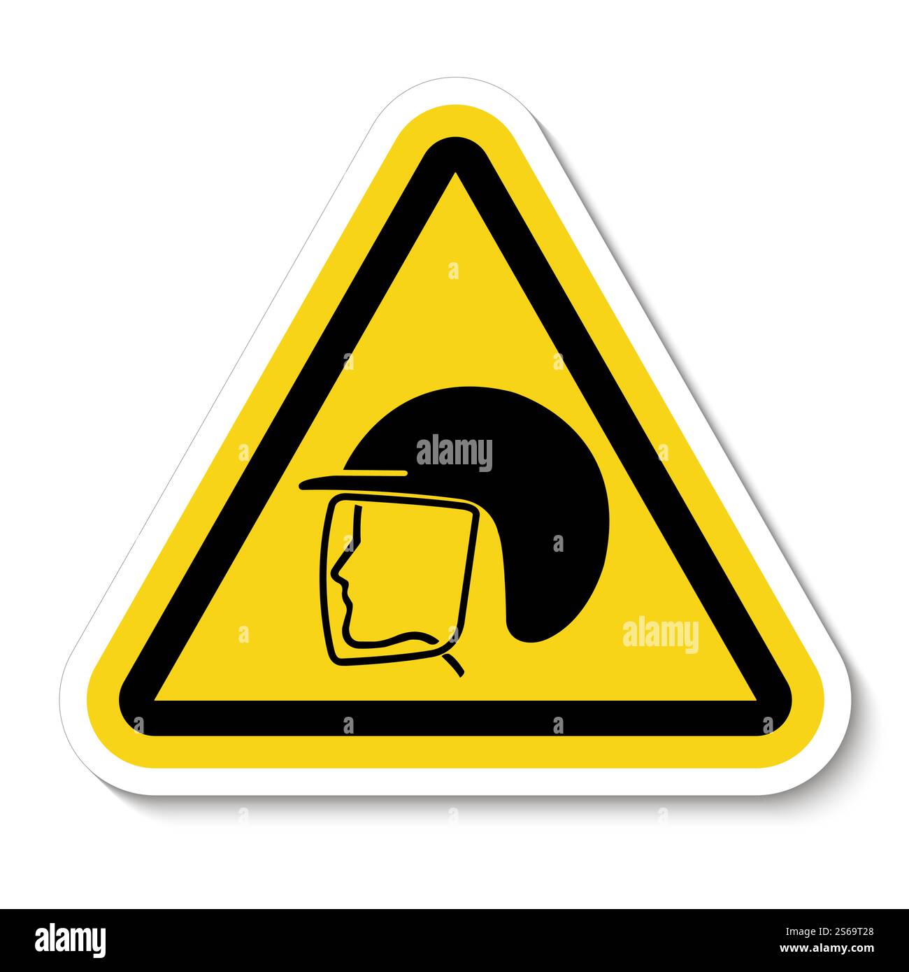 Wear Safety Helmet Symbol Isolate On White Background,Vector ...