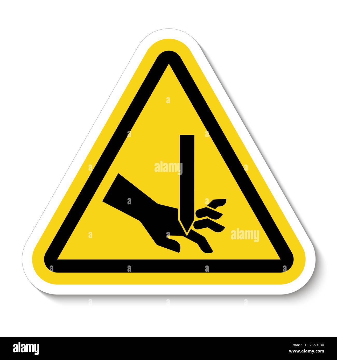 Cutting of Fingers Straight Blade Symbol Sign, Vector Illustration ...