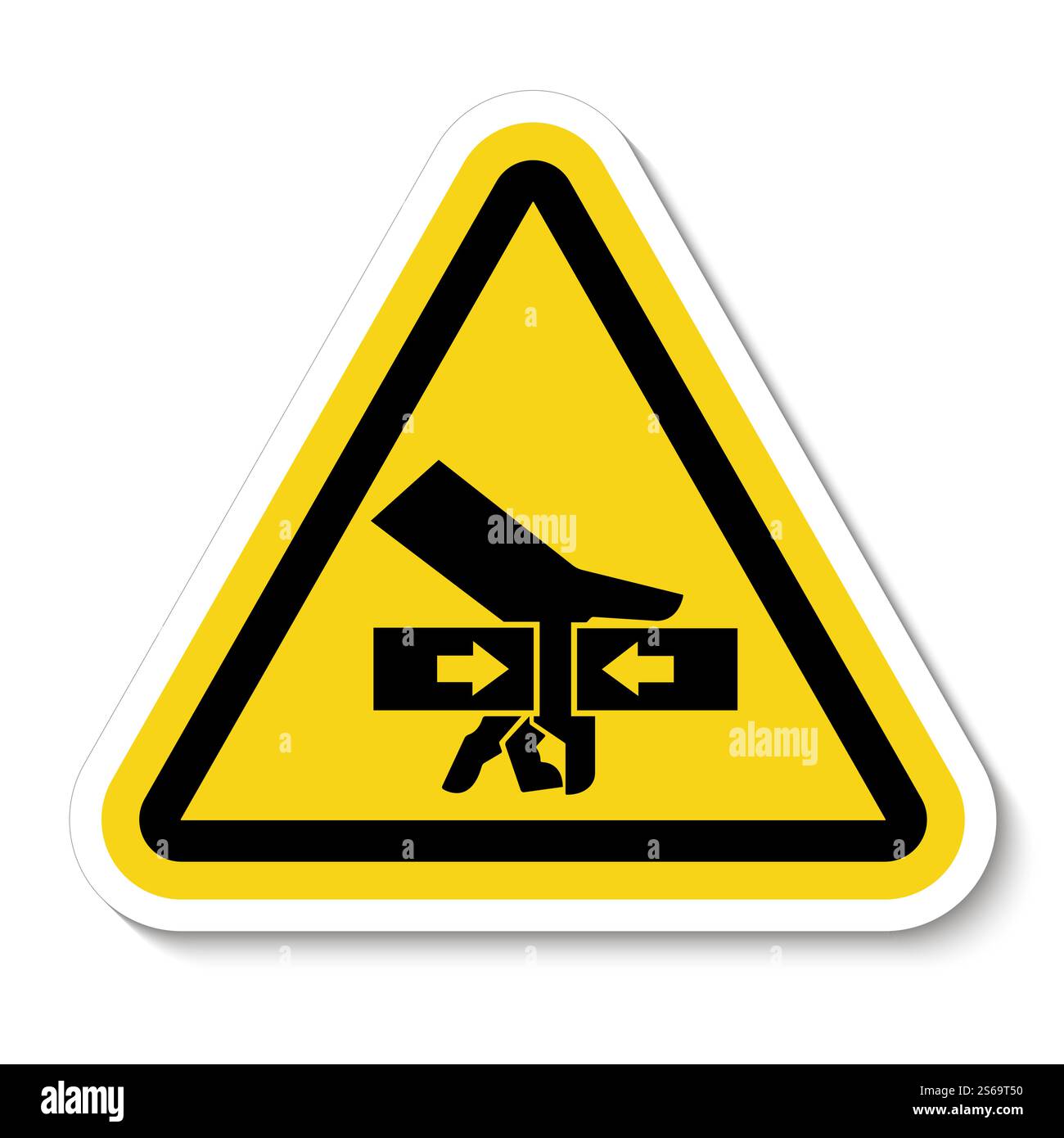 Hand Crush Force From Two Sides Symbol Sign Isolate on White Background ...